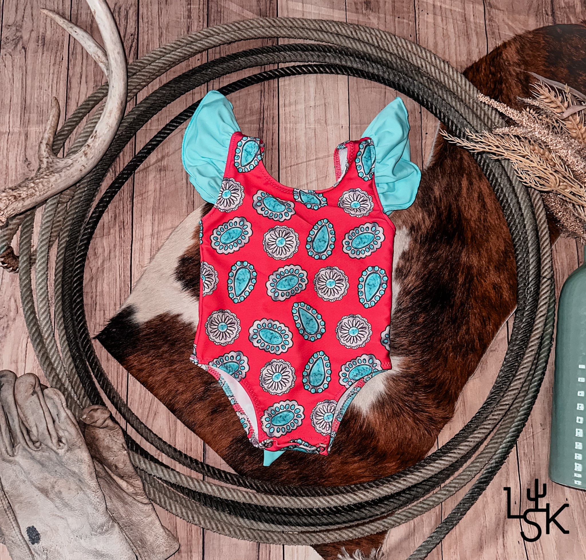 Pink Conchos One Piece Bow Swimsuit – Buckwylde Co.