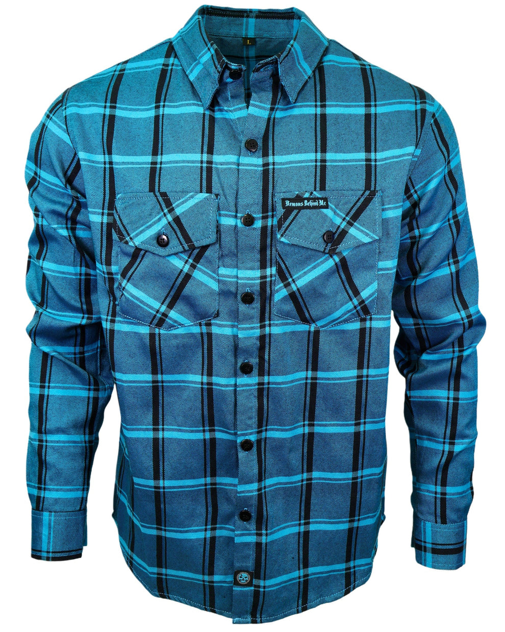 The "Survivor" Teal Flannel (Hidden Snap Collars) – Buckwylde Co.